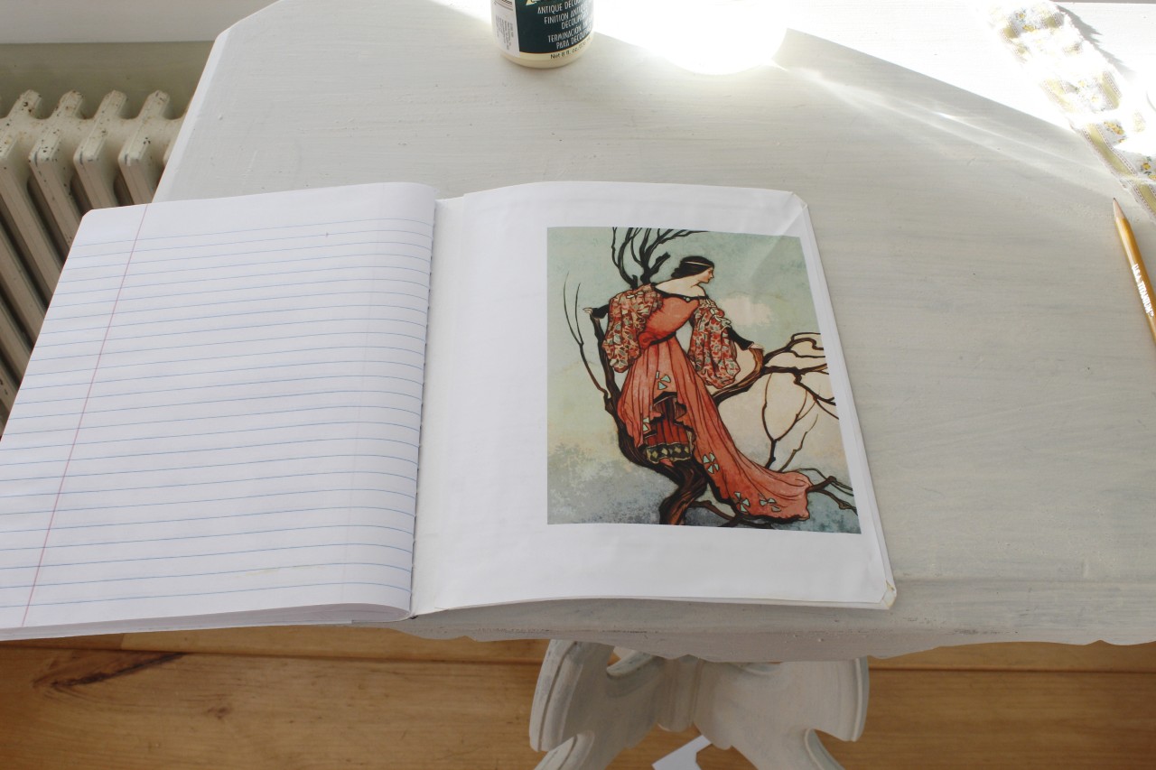 How To Make a Notebook Cover with Vintage Book Illustrations ...