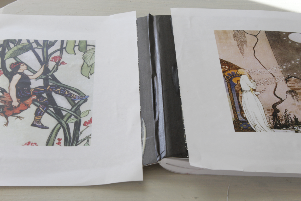 How To Make a Notebook Cover with Vintage Book Illustrations ...